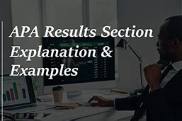 APA Results Section Explanation Examples