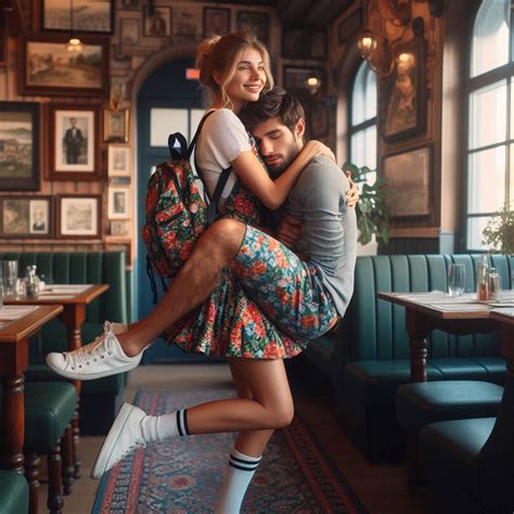 Young Girl Lift Carry Man In Restaurant By Wanderer326 On Deviantart