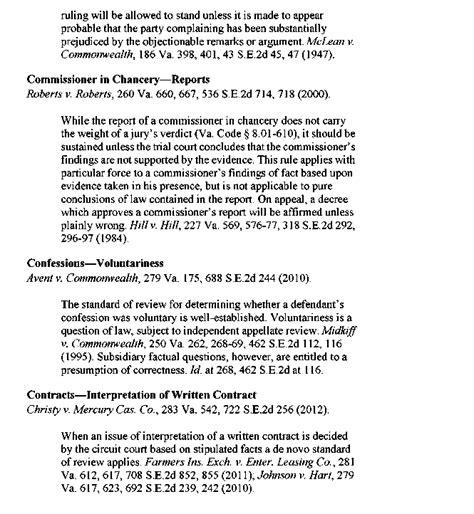 Appendix Standards Of Review On Appealsome Examples VLex United States