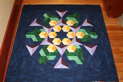 Dragons Heart Quilting And Crafts Space Crystal Hex Quilt
