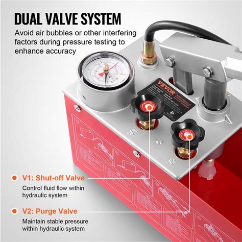 Vevor Hydrostatic Test Pump Max 25 Bar362 Psi Dual Valve Hydraulic