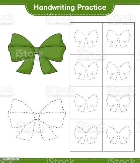 필기 연습 리본의 추적 라인 교육 어린이 게임 인쇄 가능한 워크 시트 벡터 일러스트 레이 션 0명에 대한 스톡 벡터 아트 및 기타 이미지 Istock