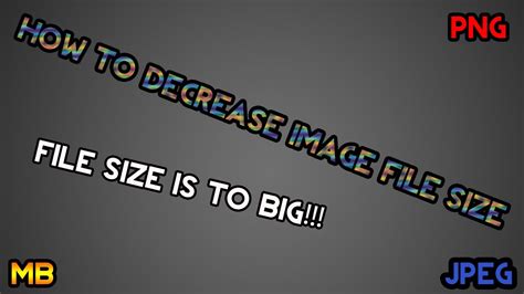 How To Decrease Image File Size For Youtube Banners Hd Youtube