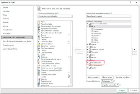 Habilitar Programador O Desarrollador En Excel Saber Programas