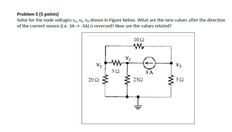 solved solve for the node voltages v1 v2 v3 shown in