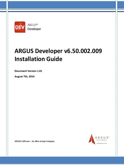 Argusdeveloper Install Guide Pdf Installation Computer Programs Microsoft Windows