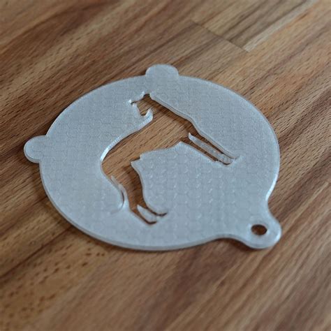 Stl File Stencil For Latte Or Cappuccino Motif Galgo・3d Print Model