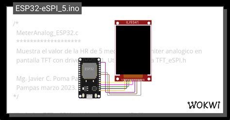 ESP32 ESPI 5 Wokwi ESP32 STM32 Arduino Simulator