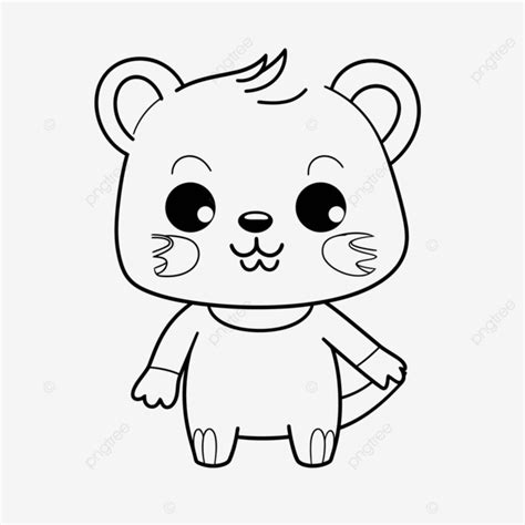 컬러 개요 스케치에 그리기 귀여운 만화 곰 벡터 컬러 파스텔 드로잉 개요 스케치 Png 일러스트 및 벡터 에 대한 무료 다운로드 Pngtree
