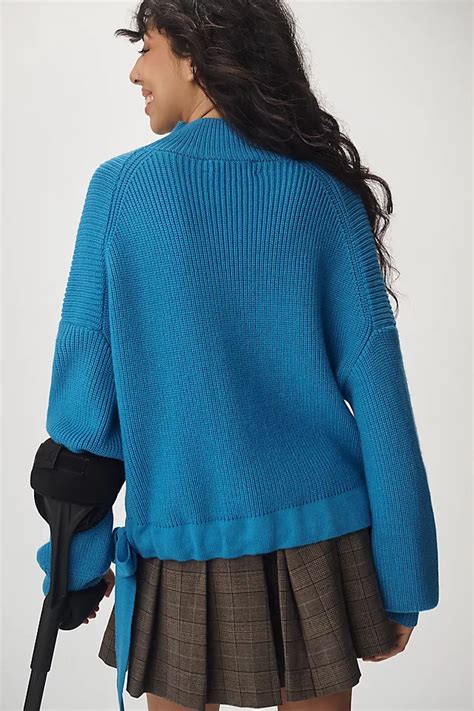 Essentiel Antwerp Gist Bow Rib Knit Sweater Anthropologie