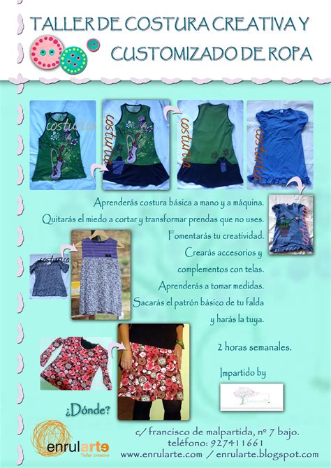 Enrularte Taller Creativo Costura Creativa Y Customizado De Ropa