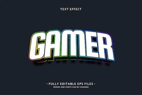 Premium Vector Realistic Gamer Text Effect