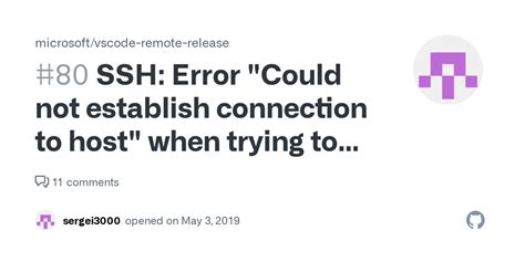 SSH Error Could Not Establish Connection To Host When Trying To Connect Issue