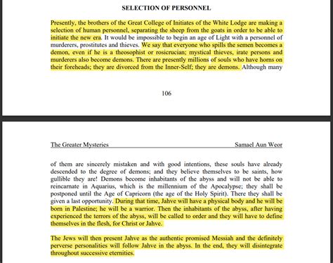 Samael Aun Weors Hatred Direct From His Writings Elitism And