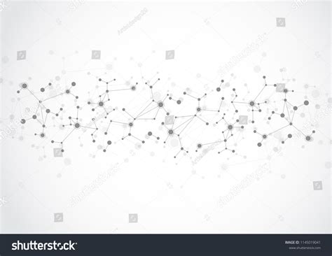 Molecular Structure Abstract Tech Background Medical Stock Vector
