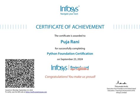 Python Infosysspringboard Certifications Continuouslearning Techskills Programming