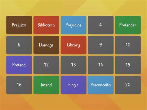 False Cognates Matching Pairs