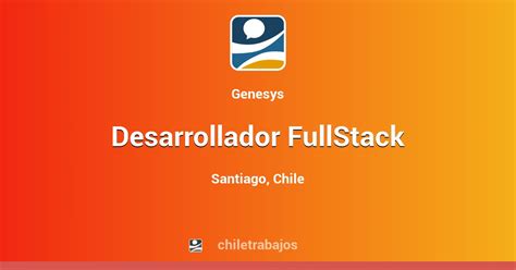 Desarrollador Fullstack Santiago Chiletrabajos
