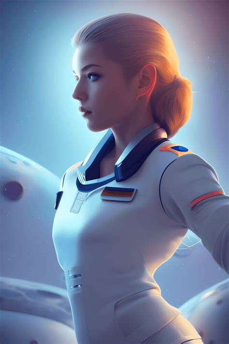 Girl In A Spaceship Graphic · Creative Fabrica