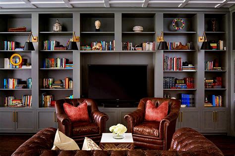 Living Room Design With Library At Sam Moonlight Blog