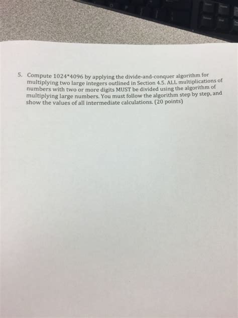 solved compute 1024 4096 by applying the divide and conquer