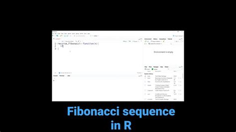 Fibonacci sequence in R programming language - YouTube