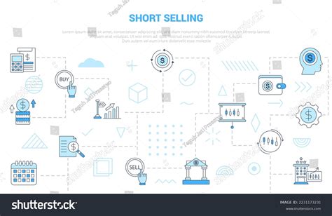 Short Selling Concept Icon Set Template Stock Vector Royalty Free