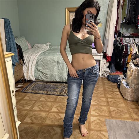 Super Cute Vintage Y2k Ultra Low Rise Skinny Jeans Depop