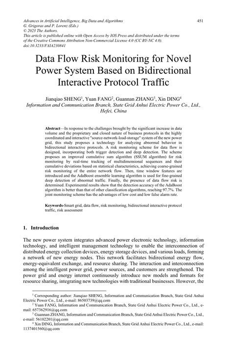 Pdf Data Flow Risk Monitoring For Novel Power System Based On