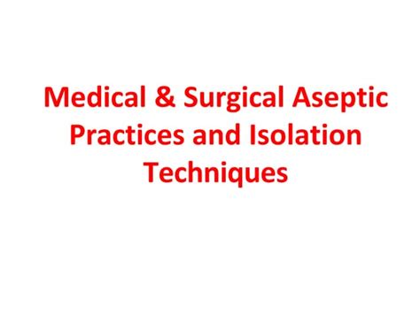 Medical Asepsis Pdf