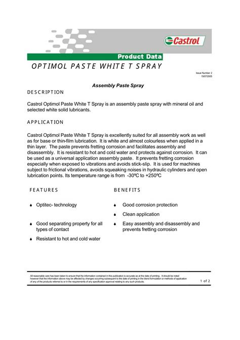 Optimol Paste White T Spray