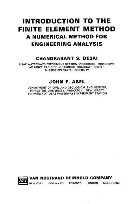 Pdf Introduction To The Finite Element Method A Numerical Method For
