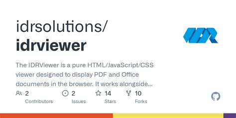 Github Idrsolutionsidrviewer The Idrviewer Is A Pure Html