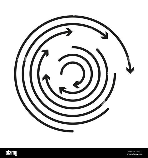 Circular Arrow Pattern Abstract Spiral Shape Dynamic Vector Illustration Rotational Design Circular Arrow Pattern Abstract Spiral Shape Dynamic Vector Illustration Rotational Design
