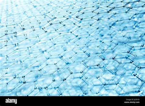 Hexagonal Layered Molecular Structure Of Nano Material Illustration