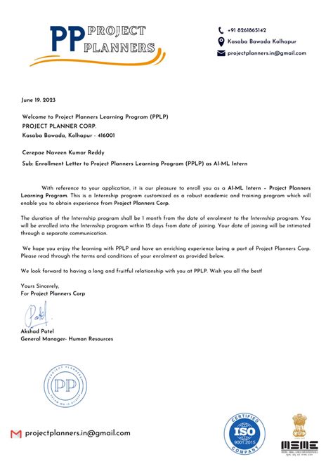 naveen kumar reddy c on linkedin opportunity intern project