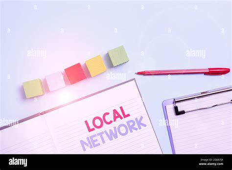 Text Sign Showing Local Network Word For Intranet Lan Radio Waves Dsl Boradband Switch