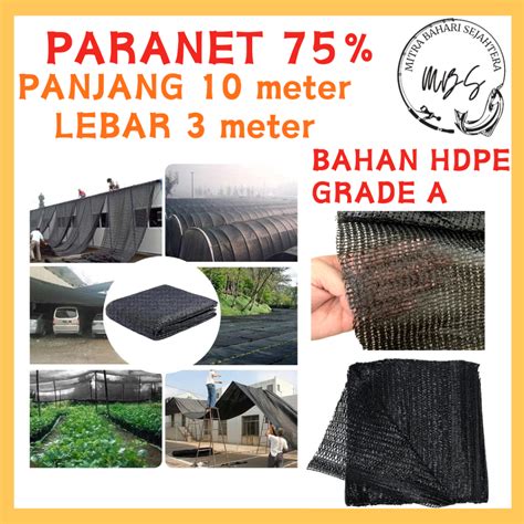 Jual PARANET 75 % | SHADE NET | ANTI UV | JARING PENUTUP TANAMAN (ECERAN 10M x 3M ) | Shopee ...