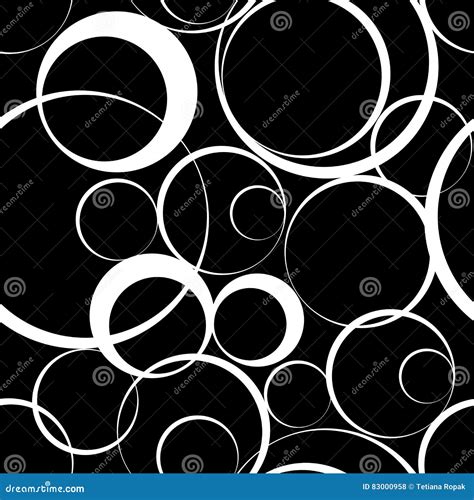 Circle Geometric Seamless Pattern Vector Illustration Fashion Graphic