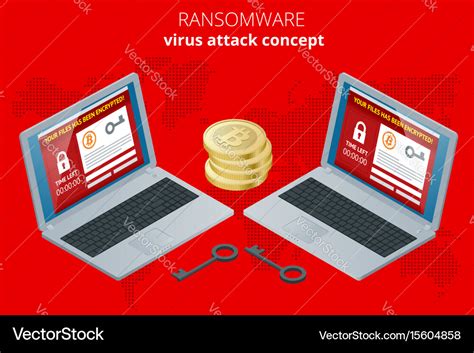 ransomware malicious software that blocks access vector image