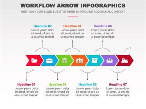 Workflow Arrow Infographics For PowerPoint And Google Slides