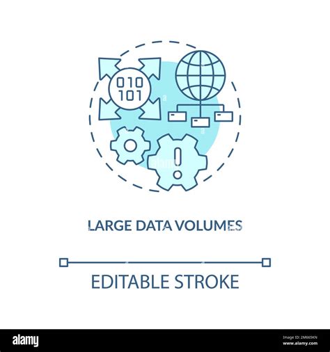 Large Data Volumes Turquoise Concept Icon Stock Vector Image And Art Alamy