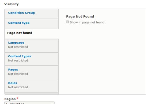 Block In Page Not Found