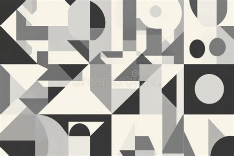 Illustration Of A Geometric Pattern Featuring Triangles Circles And