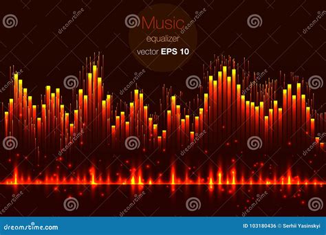 Music Beat Vector Lights Background Abstract Equalizer Sound Wave