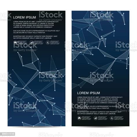 2 현대 수직 과학적 배너입니다 Dna와 신경의 분자 구조입니다 기하학적 추상 배경입니다 의학 과학 기술 비즈니스 웹사이트 서식 파일이 벡터 일러스트 레이 션 0명에 대한