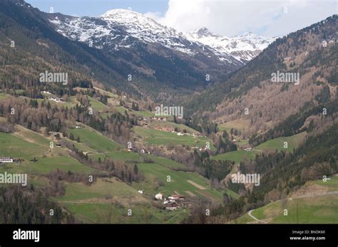A View From The Europa Bridge Of The Brenner Pass In Austria Taken In Spring There Is Still