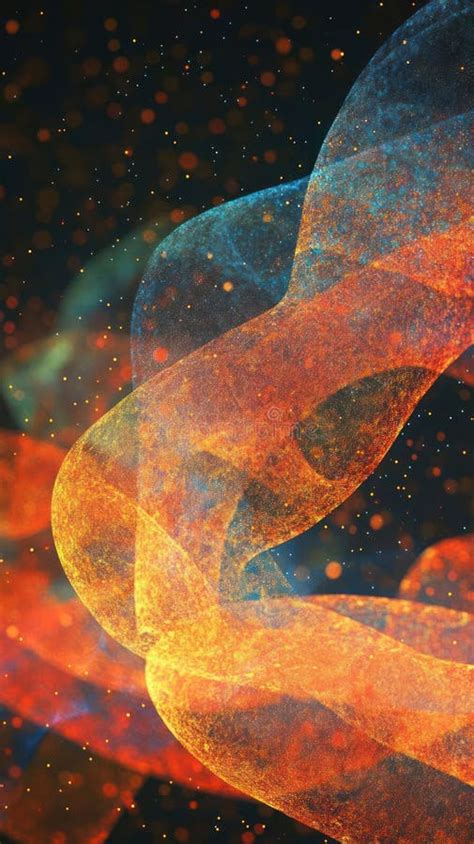 Abstract Waves Of Vibrant Colors Creating A Dynamic Visual Flow Stock