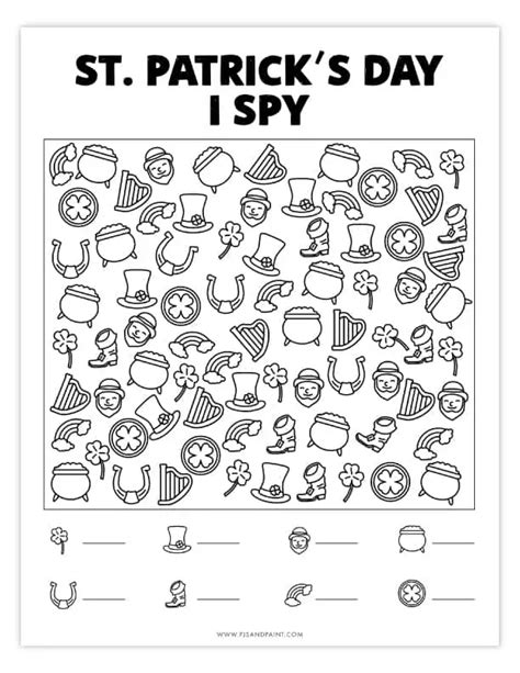 14 Free Printable St Patricks Day Games And Activities Pjs And