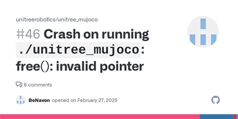 Crash On Running Unitree Mujoco Free Invalid Pointer Issue Unitreerobotics
